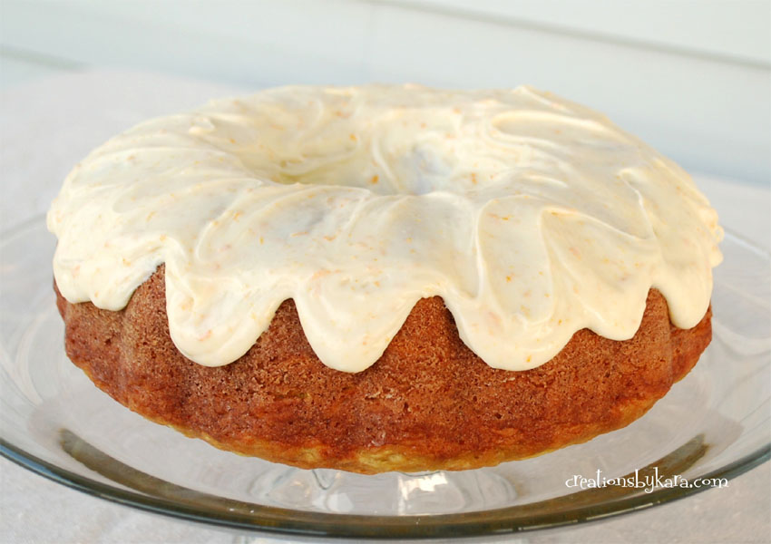 Courgette & orange cake with cream cheese frosting